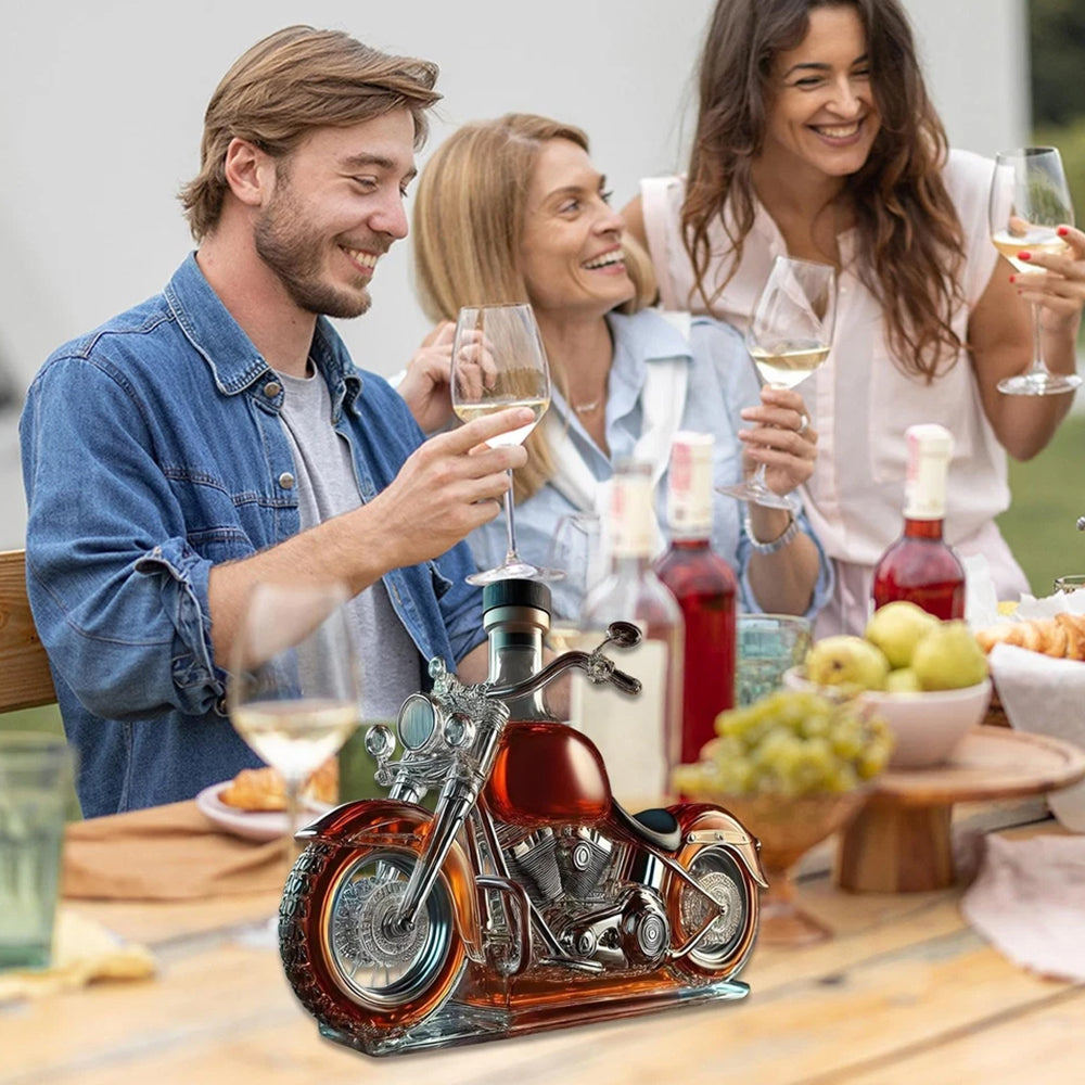 Vintage Motorcycle-Shaped Wine & Whisky Decanter Stylish Liquor Bottle ...